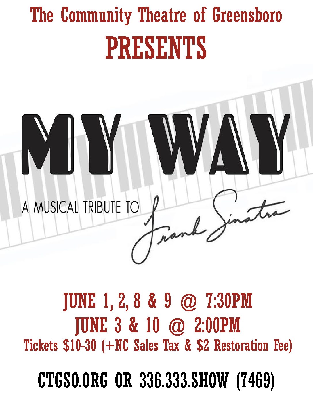 My Way: A Musical Tribute to Frank Sinatra – Community Theatre of ...