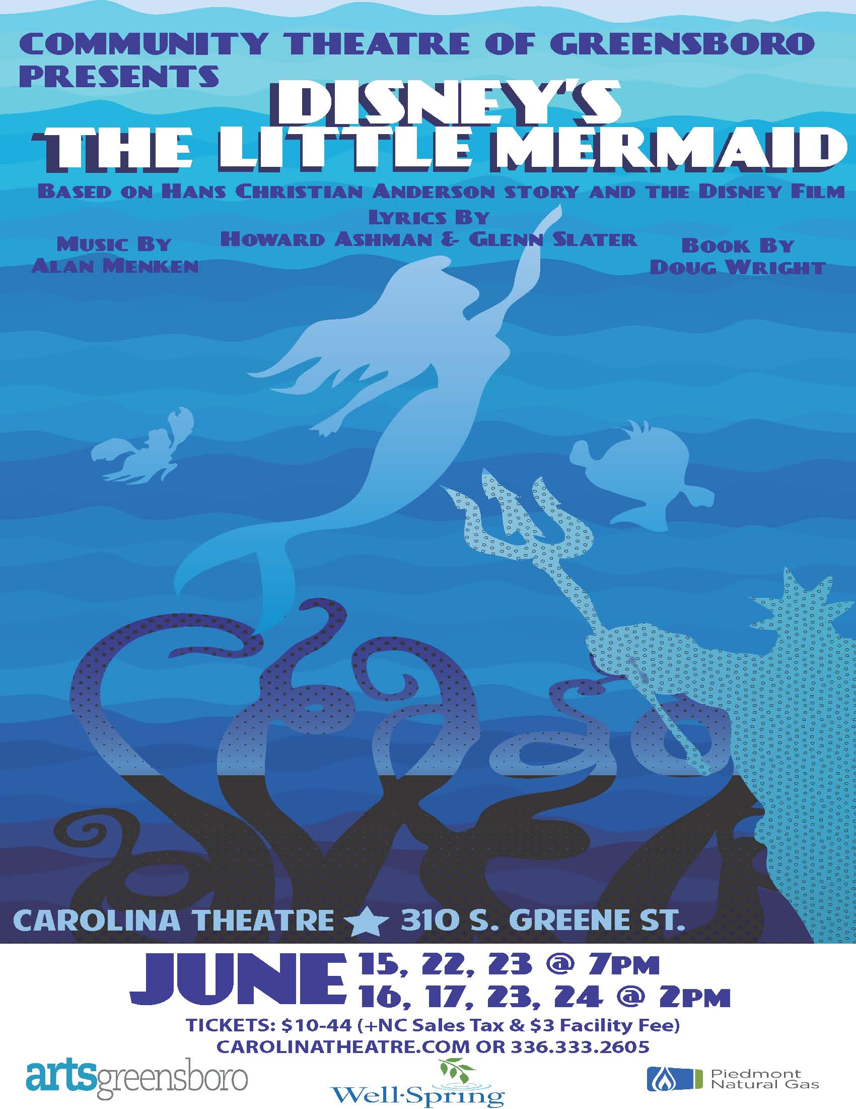 CAST LIST: Disney’s The Little Mermaid – Community Theatre of Greensboro